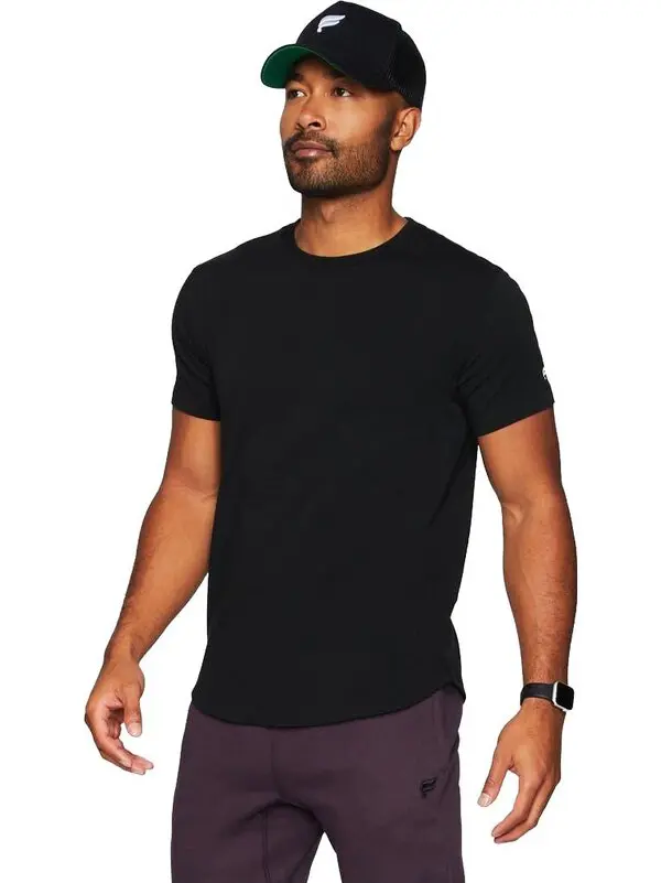 FABLETICS 24-7 Tee With Curved Hem - Black
