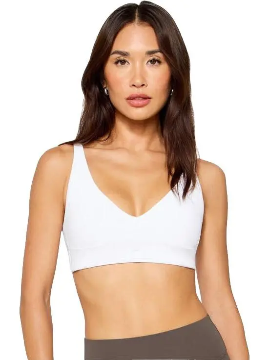 FABLETICS Pureluxe Longline Low Impact Bra - Classic White