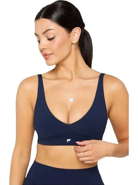 FABLETICS Pureluxe Longline Low Impact Bra - Deep Navy