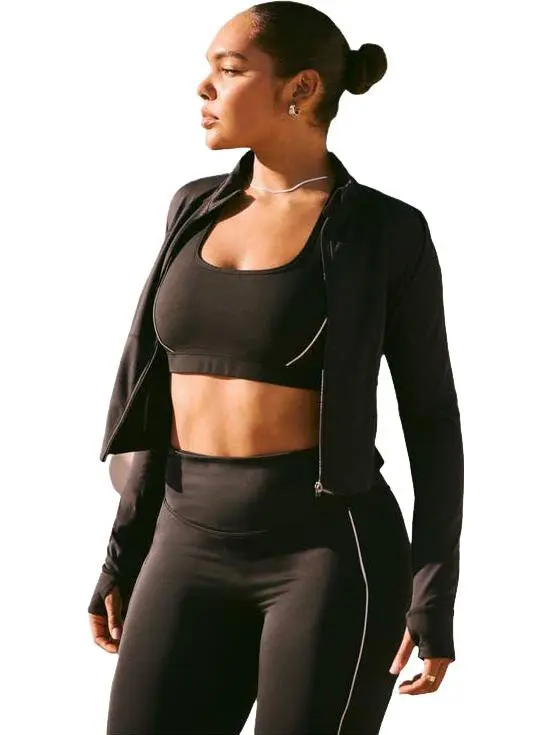 FABLETICS Cropped Training Jacket - Black