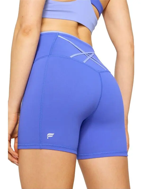 FABLETICS Boost Powerhold® High-waisted 4-inch Short - Sapphire Sky/peri Paradise
