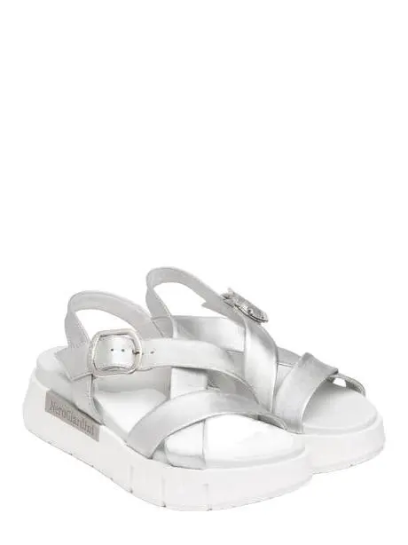 NEROGIARDINI Platform Slingback Sandals - Silver