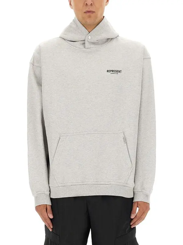 REPRESENT Cotton Hoodie - Grey