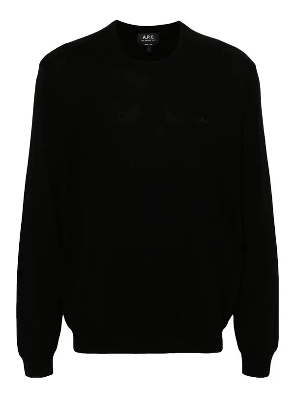 A.p.c. Matt Logo Pullover - Black