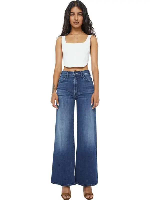 MOTHER Petites The Lil Hustler Roller Skimp Heirloom Jeans - Blue