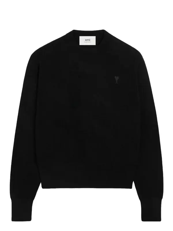 Ami De Coeur Wool Crew-neck Sweater - Black