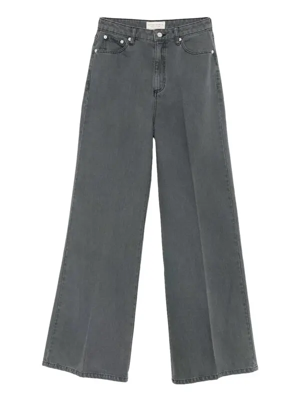Officine Générale Romy Faded Wide-leg Jeans - Black