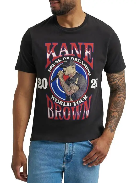 Wrangler Kane Brown Graphic T-shirt - Jet Black