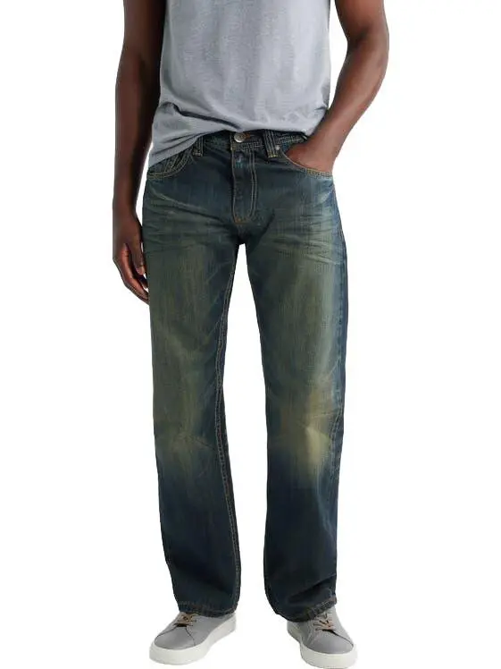 LEVEL 7 Relaxed Straight-leg Jeans - Rustic