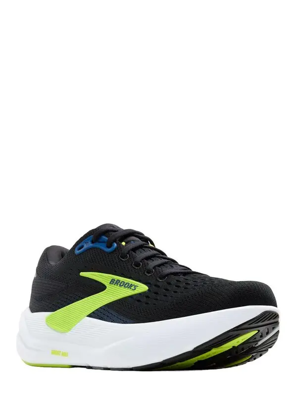 Brooks Ghost Max 3 Running Shoe - Black/navy/acid Lime