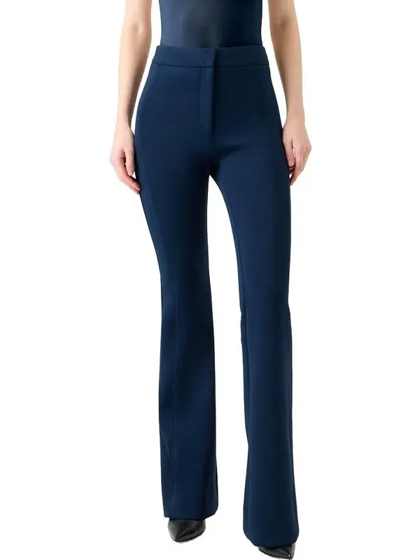 Akris Faris Techno Neoprene Bootcut Trousers - Denim Blue