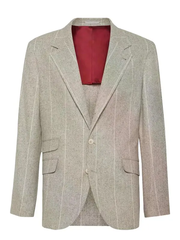 Brunello Cucinelli Deconstructed Cavallo Blazer - Neutrals