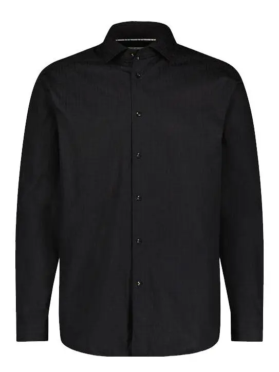 LUCHIANO VISCONTI Alligator Jacquard Shirt - Black