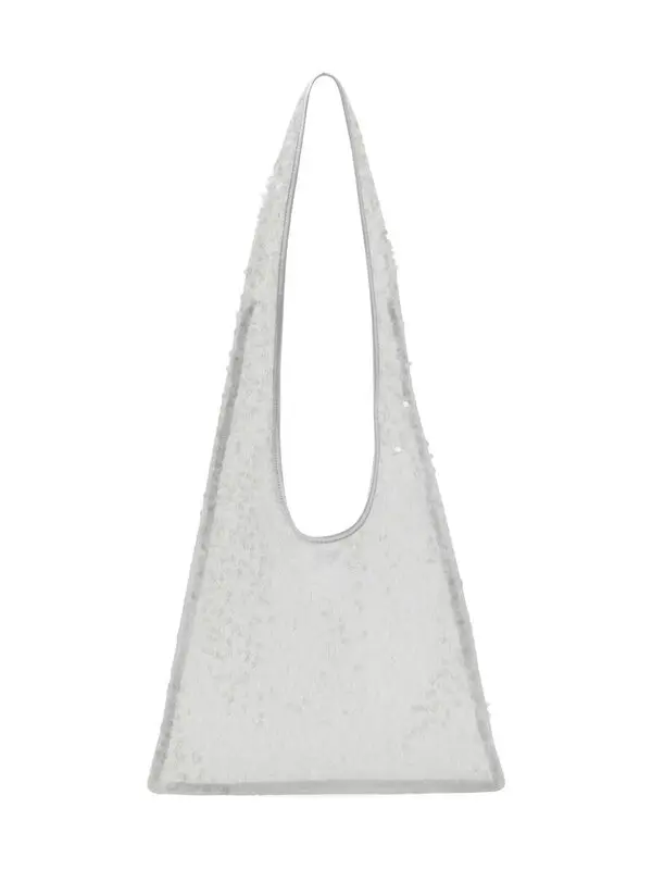 Mango Sequin Shoulder Bag - White