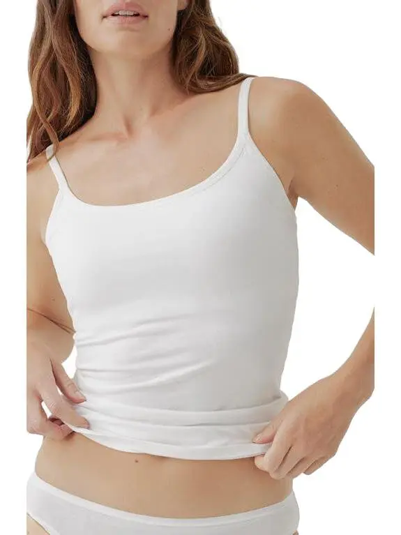PACT Everyday Shelf Bra Camisole - White