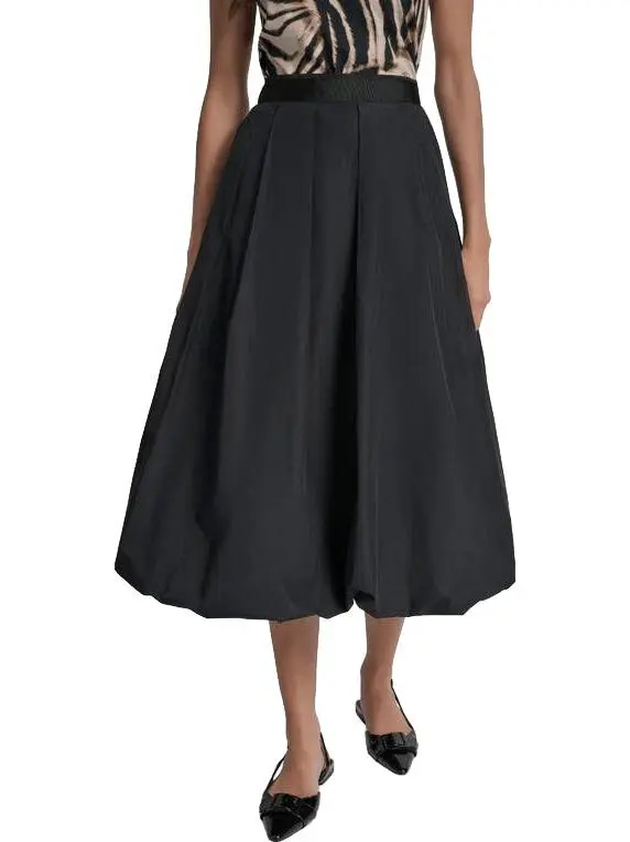 Dkny Woven A-line Bubble Skirt - Black