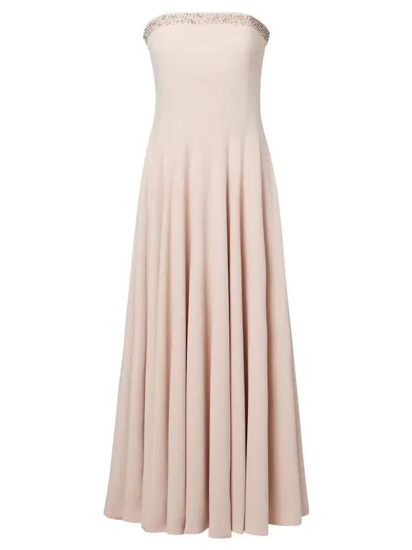 Costarellos Aldina Crystal-embellished Crêpe Midi Dress - Pink