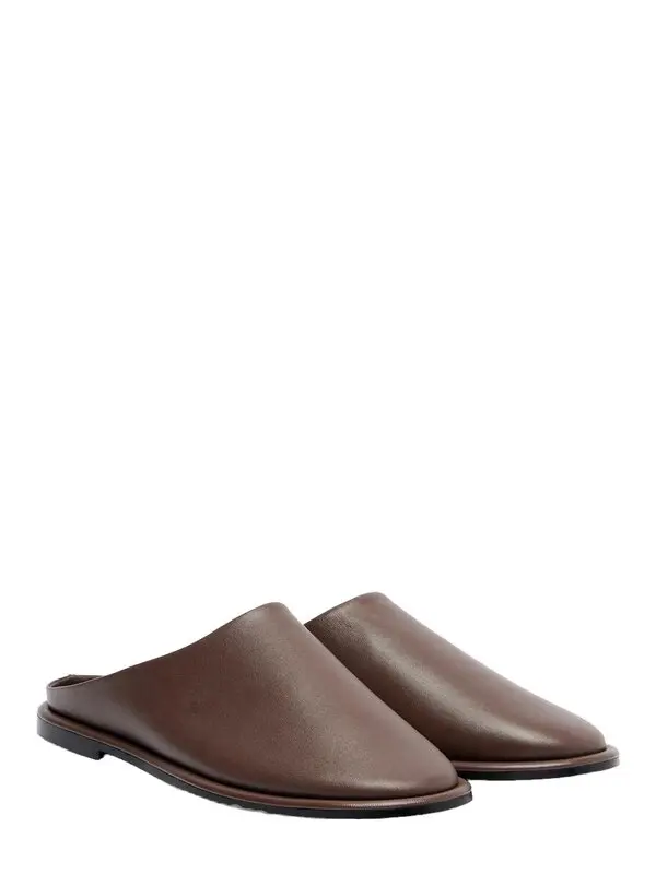 A.emery Spencer Leather Mules - Brown