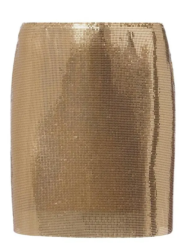 Versace Metallic Mesh Miniskirt - Gold