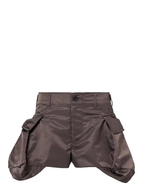 Sacai Technical Twill Cargo Shorts - Brown