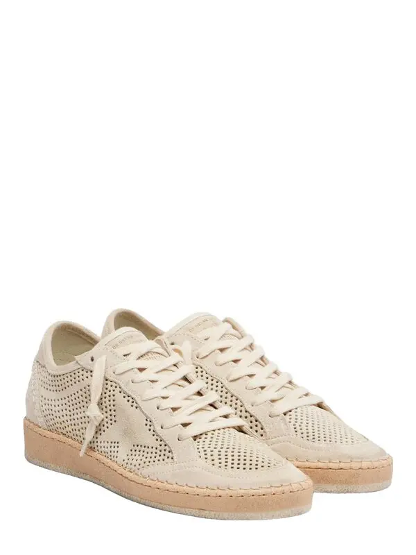 GOLDEN GOOSE Ball Star Leather Sneakers - Beige