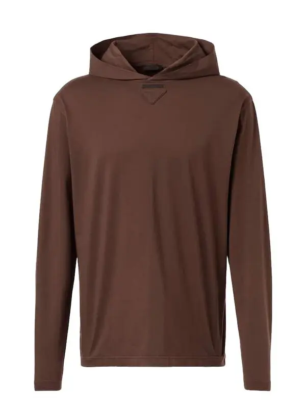 Prada Cotton Hoodie - Brown