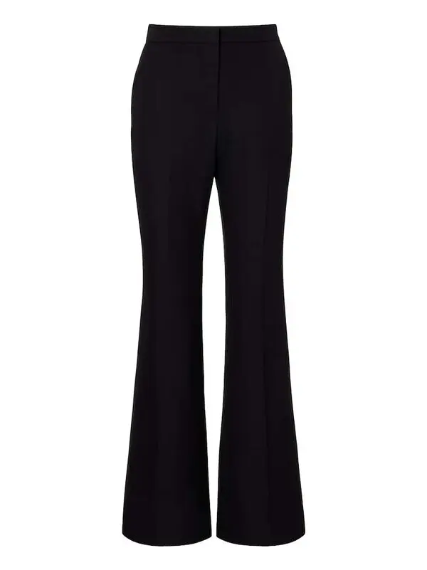 Givenchy Mid-rise Wool Flared Pants - Black