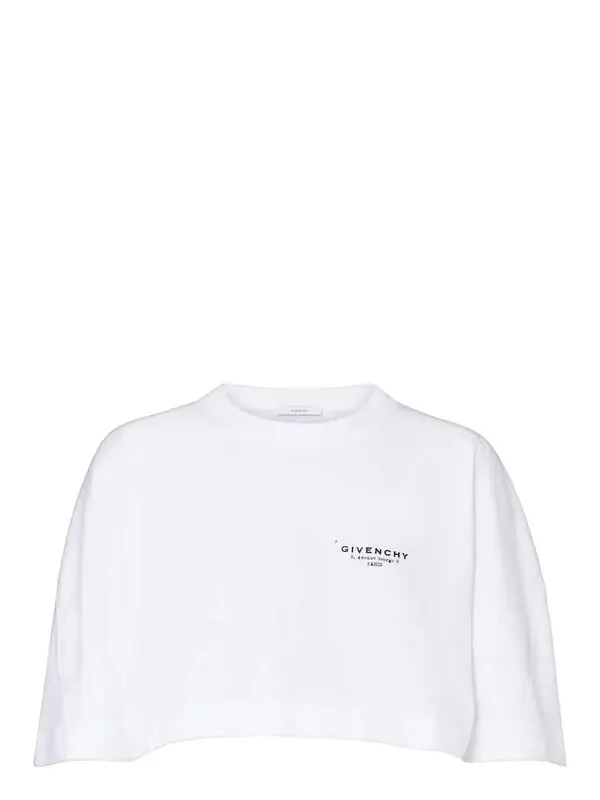 Givenchy Cropped Logo Cotton T-shirt - White