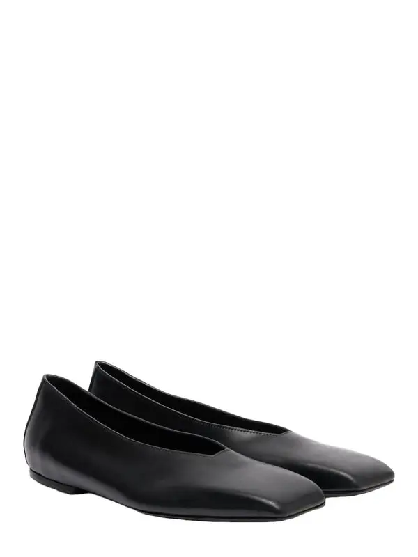 Rick Owens Leather Ballet Flats - Black
