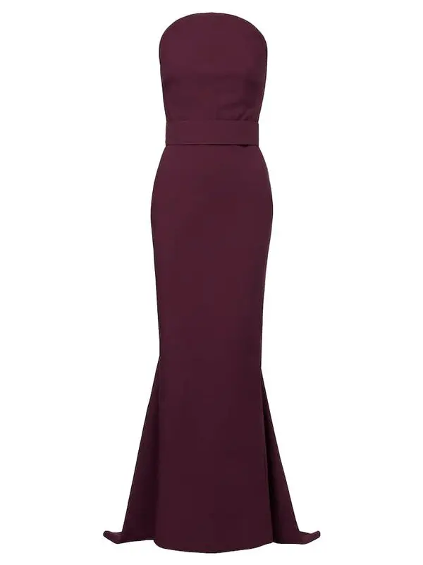Solace London Citra Strapless Gown - Purple