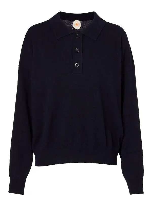 Jardin Des Orangers Wool And Cashmere Polo Sweater - Blue