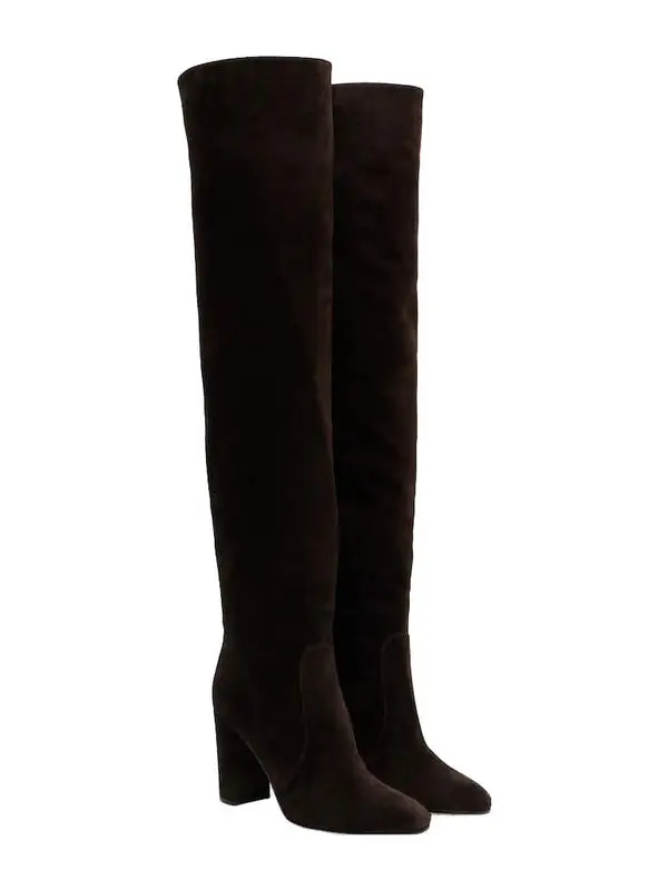 GIANVITO ROSSI Leather Over-the-knee Boots - Brown