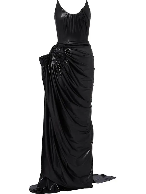 Maticevski Lexicon Draped Gathered Gown - Black