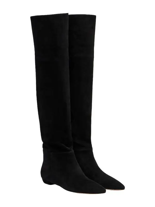GIANVITO ROSSI Leather Over-the-knee Boots - Black