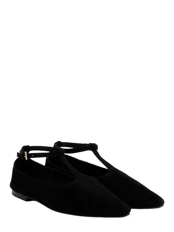 A.emery Ward Suede Mary Jane Flats - Black