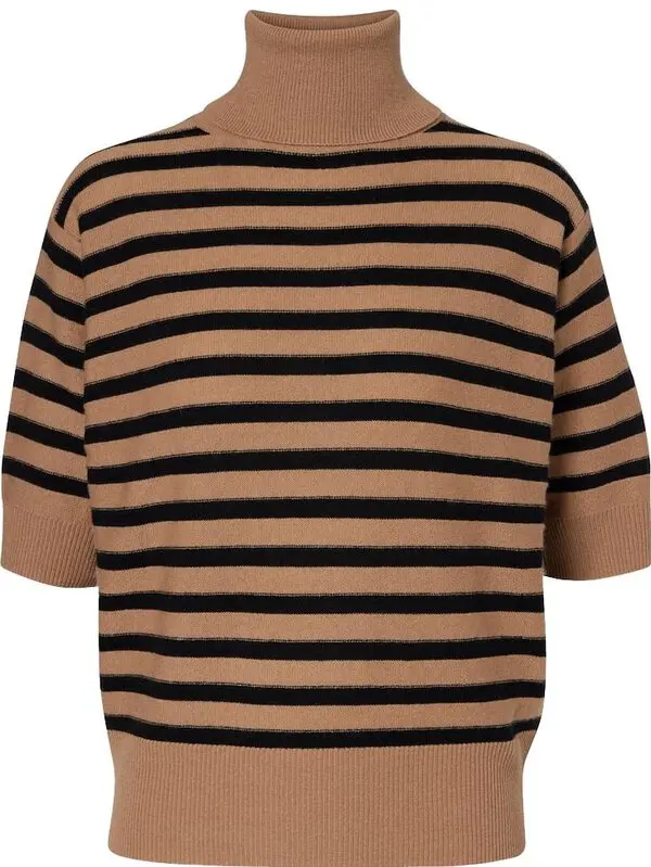 Jardin Des Orangers Striped Wool And Cashmere Sweater - Brown