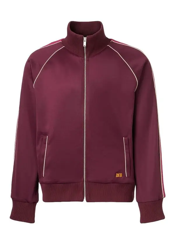 WALES BONNER Essence Jersey Track Jacket - Burgundy