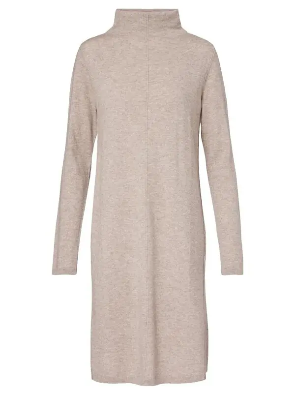 Jardin Des Orangers Knitted Wool And Cashmere Midi Dress - Beige