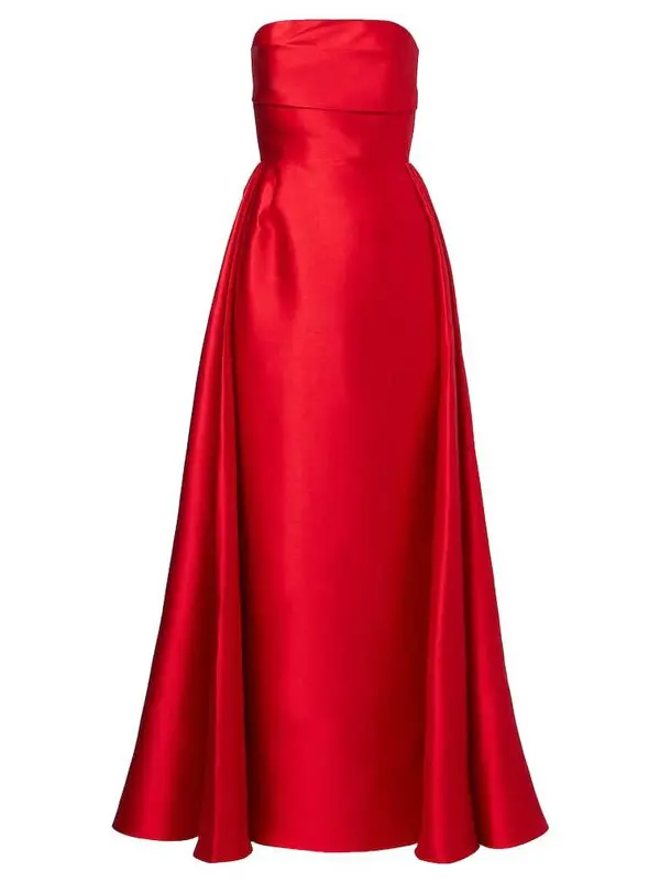 Solace London Satin Gown - Red