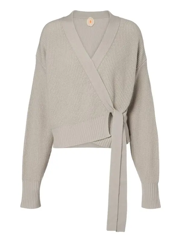 Jardin Des Orangers Wool And Cashmere Wrap Cardigan - Grey