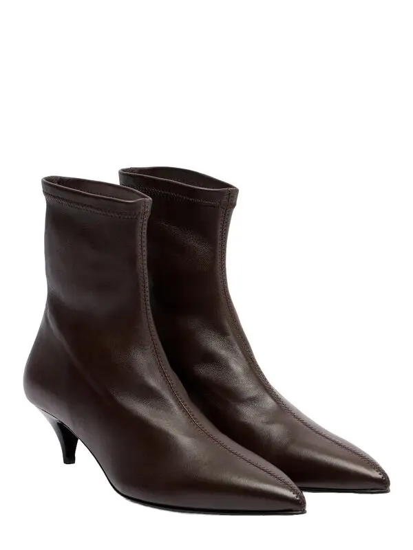 A.emery Ophelia Leather Ankle Boots - Brown