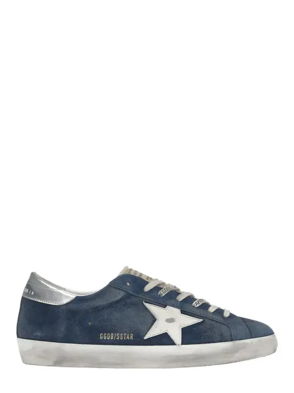 GOLDEN GOOSE Super-star Sneakers - Aviator Blue/cream/silver