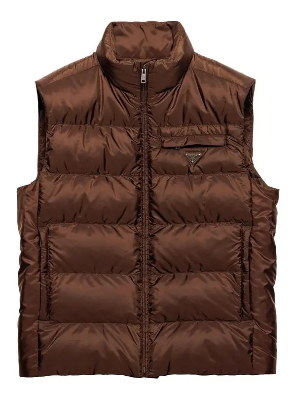 Prada Re-nylon Vest - Brown