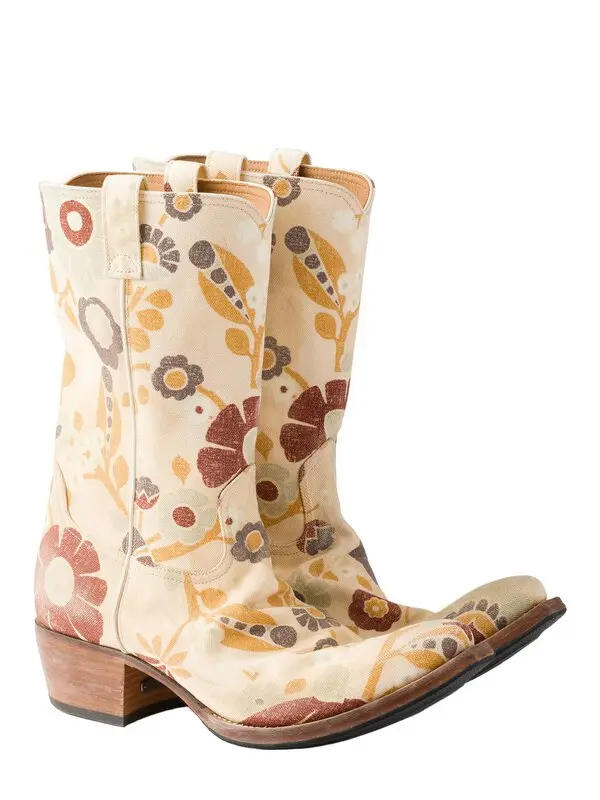 Prada Printed Fabric Boots - Neutral