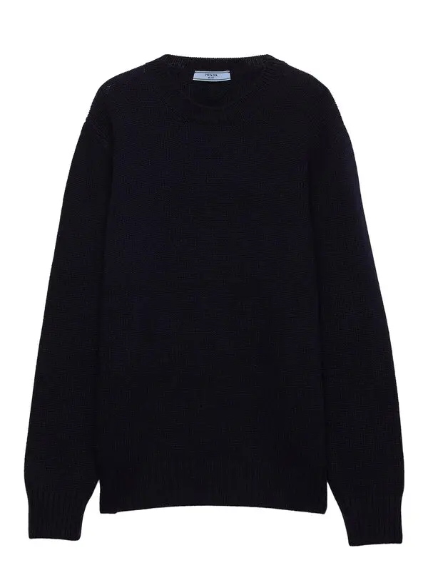 Prada Wool And Cashmere Crew-neck Sweater - Blue