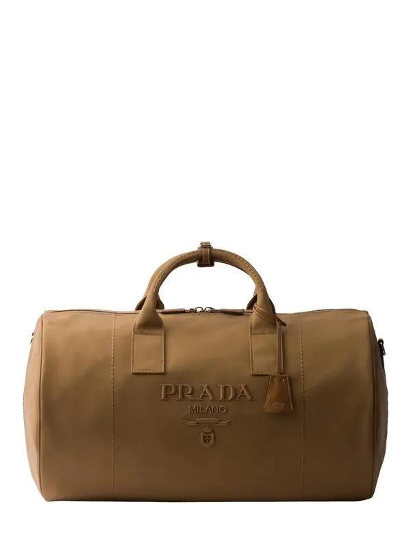 Prada Canvas Duffle Bag - Brown