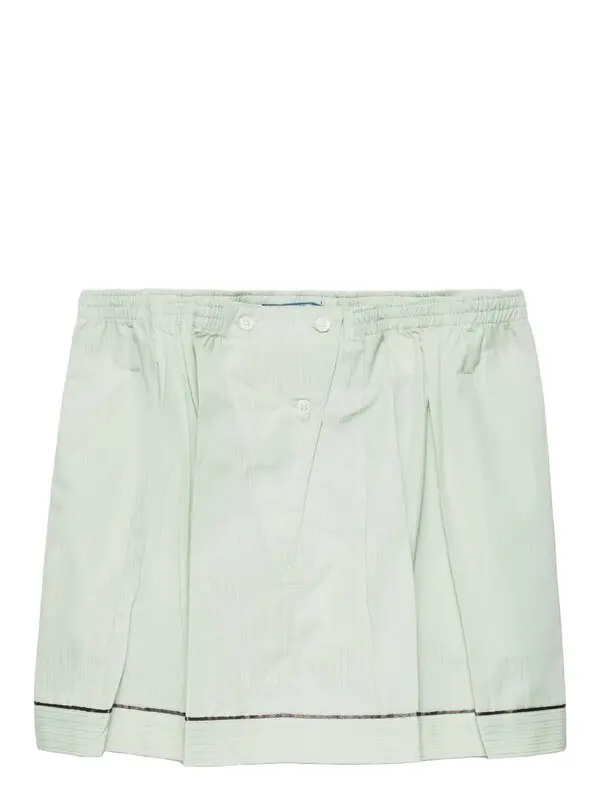 Prada Cotton Mini Skirt - Green