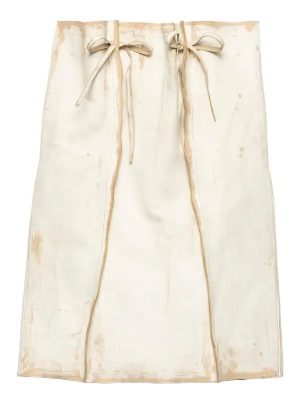 Prada Leather Skirt - White