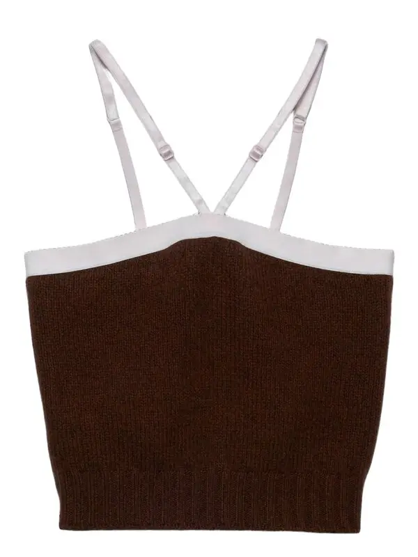 Prada Cashmere And Wool Top - Brown