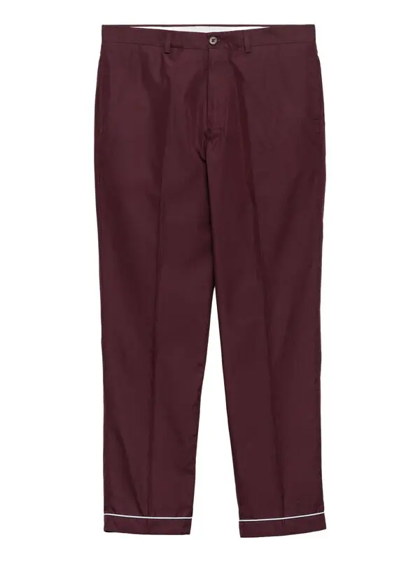 Prada Cotton Trousers - Garnet